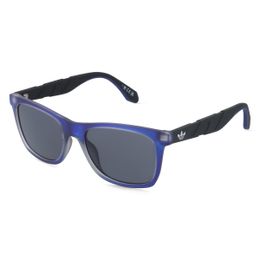 Adidas Originals OR0101 | Unisex-Sonnenbrille | Fassung: Vollrand, Eckig, Kunststoff, Violett | Glasfarbe: Grau