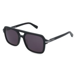 Adidas OR0149 | Unisex-Sonnenbrille | Fassung: Vollrand, Pilot, Acetat, Schwarz Gl&auml;nzend | Glasfarbe: Grau
