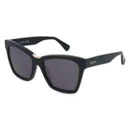 MaxMara Max Mara MM0089 SPARK3 | Damen-Sonnenbrille | Fassung: Vollrand, Cat Eye, Acetat, Schwarz Gl&auml;nzend | Glasfarbe: Grau