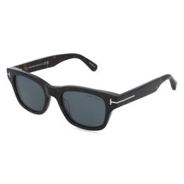 Tom Ford FT1357 CALEB-02 | Herren-Sonnenbrille | Fassung: Vollrand, Eckig, Acetat, Havanna Dunkel | Glasfarbe: Grau