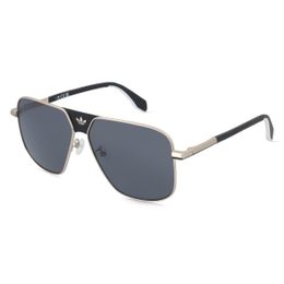 Adidas OR0091 | Herren-Sonnenbrille | Fassung: Vollrand, Pilot, Metall, Gold | Glasfarbe: Grau