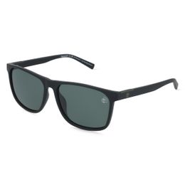 Timberland TB9312 | Herren-Sonnenbrille | Fassung: Vollrand, Eckig, Kunststoff, Schwarz Matt | Glasfarbe: Gr&uuml;n Verlaufend