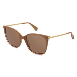 MaxMara Max Mara MM0202 | Damen-Sonnenbrille | Fassung: Vollrand, Cat Eye, Acetat, Braun Matt | Glasfarbe: Braun