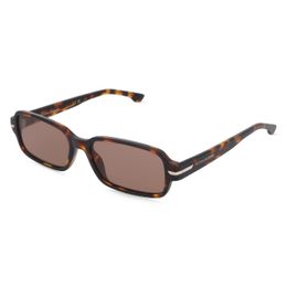 Victoria Beckham VB 1012/S | Damen-Sonnenbrille | Fassung: Vollrand, Eckig, Acetat, Braun Havanna | Glasfarbe: Braun