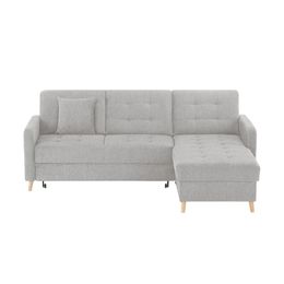 H&ouml;ffner Ecksofa mit Schlaffunktion Venus &brvbar; grau &brvbar; Ma&szlig;e (cm): B: 222 H: 87 T: 162.0 &raquo; H&ouml;ffner