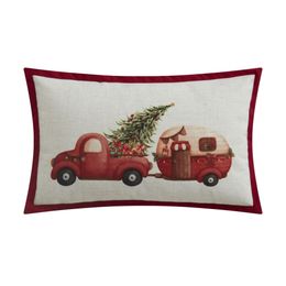 H&ouml;ffner Kissen Weihnachtsauto &brvbar; rot &brvbar; Ma&szlig;e (cm): B: 30 &raquo; H&ouml;ffner