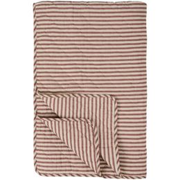 IB Laursen Quilt Sand mit Streifen 180 x 130 cm, dusty plum skandinavische Deko Online Shop