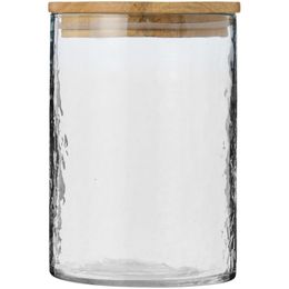 IB Laursen Vorratsglas mit Mango-Holzdeckel &ndash; Skandinavischer Stil 14,5 cm, &Oslash; 10,2 cm, 1 Liter skandinavische Deko Online Shop