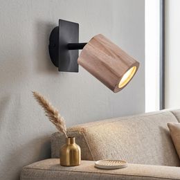 hofstein Postigo Wandleuchte Schwarz, 1-flammig