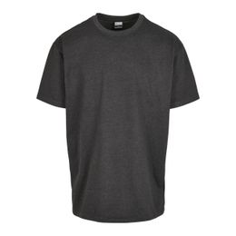T-Shirt Urban Classics "Urban Classics Herren Heavy Oversized Tee", Jungen, Gr. L, grau (charcoal), 100% Baumwolle, unifarben, oversize, Rundhals, Shirts T-Shirt