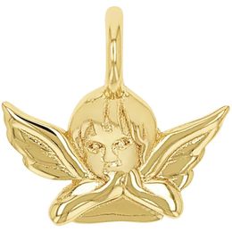 Engelanh&auml;nger Amor "2039031", gold (gelbgoldfarben, kristallwei&szlig;), Schmuckanh&auml;nger, Damen, Silber 925 (Sterlingsilber), 0,53 g, mit Zirkonia (synth.)