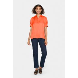 Saint Tropez Langarm - Hemd Gerade Passform Tigerlily orange