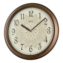 Wanduhr Seiko, braun (bronzefarben), Wanduhren, &Oslash; 32,5cm, Wanduhr, Quarzuhr,Wohnzimmer,Esszimmer,K&uuml;che,Arbeitszimmer,B&uuml;ro, Flur