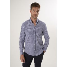 Karohemd FELIX HARDY "Kariertes Langarmhemd", Herren, Gr. M, Normalgr&ouml;&szlig;en, navy, 100% Baumwolle, Hemden Karohemd