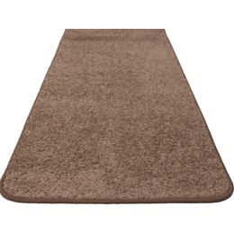 L&auml;ufer "Teppich MUMBAI", braun, B:67cm H:13mm L:200cm, Polypropylen (PP), PRIMAFLOR-IDEEN IN TEXTIL, Teppiche, L&auml;ufer, Teppich-L&auml;ufer, weicher Kurzflor, Uni-Farben