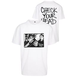 T-Shirt "Upscale by Mister Tee Herren", Jungen, Gr. XS, wei&szlig;, 100% Baumwolle, UPSCALE BY MISTER TEE, unifarben, oversize, Rundhals, Shirts T-Shirt