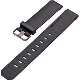 Uhrenarmband Jacob Jensen "Chrono, New Line, 57006C1910m", schwarz, Uhrenarmb&auml;nder, Kautschuk, Uhrenarmband, Wechselarmband, Ersatzband, Kautschuk