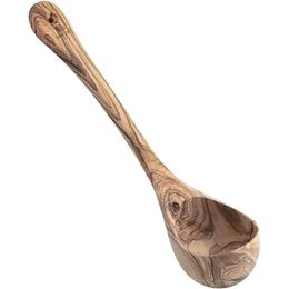 Sch&ouml;pfl&ouml;ffel BERARD FRANCE 1892, bunt (holzfarben, rot), B:9cm H:5cm, Massivholz, Kochl&ouml;ffel, Sch&ouml;pfl&ouml;ffel, Olivenholz, 35 cm, jedes St&uuml;ck ein Unikat