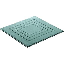 Badematte Vossen "Feeling" Gr. 3, blau (cosmos), H:10mm, Baumwolle, Badematten, Badematte, Badteppich, Uni-Farben, mit Bord&uuml;re, Hoch-Tief Effekt, reine Baumwolle