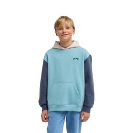 Kapuzensweatshirt Billabong "Arch Block Po", Jungen, Gr. 12(148-156cm), blau haze, Obermaterial: 55% Baumwolle, 25% Baumwolle, 20% Polyester., Sweatshirts