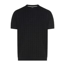 JOOP! Kurzarmpullover JOOP "Theor", Herren, Gr. L, dunkelblau, Strick, Obermaterial: 50% Polyacryl, 50% Viskose, unifarben, normal normal, Rundhals, Pullover