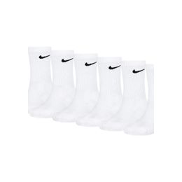 Socken Nike Sportswear "f&uuml;r Kinder NHB NIKE DF PERF BASIC CREW", M&auml;dchen, Gr. 23-26,5, wei&szlig;, Obermaterial: 76% Baumwolle, 21% Polyester, 3% Elasthan, Socken Socken, 6er-Pack, mit Elasthan