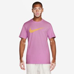 T-Shirt Nike Sportswear "M NSW TEE ICON SWOOSH", Jungen, Gr. L, lt magenta, Jersey, Obermaterial: 100% Baumwolle, normal, Rundhals, Shirts T-Shirt, Kurzarm, Rundhalsausschnitt, aus Baumwolle