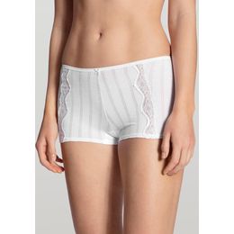 Panty Calida "Etude Toujours", Damen, Gr. XS (36/38), wei&szlig;, Jersey, Obermaterial: 95% Baumwolle, 5% Elasthan, unifarben, normal, Unterhosen Panty, mit Dresdner Spitze an der Vorderseite