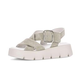 Plateausandaletten Gabor "Plateau Sandale", Damen, Gr. 40,5, gr&uuml;n, Schuhe