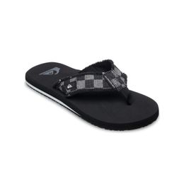 Sandale Quiksilver "Monkey Abyss", Herren, Gr. 13(46), schwarz-wei&szlig; (gry, chr), Obermaterial: Textil / Futter: Textil / Au&szlig;ensohle: Rubberlon., Schuhe Sandale
