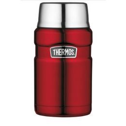 Thermos Isolierspeisegef&auml;ss Stainless King Food Container, Rot, Metall, 0,71 L, BPA-frei, doppelwandig, schlag- und bruchfest, lebensmittelecht, Vakuum, 100% dicht, abnehmbarer Deckel, Schraubverschluss, h&auml;lt warm, kalt, bruchsicher, rostfrei, schadstofffrei, Kaffee & Tee, Kannen, Thermoskannen