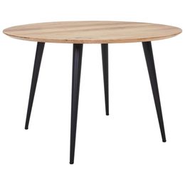 Livetastic Esstisch, Schwarz, Akazie, Holz, Akazie, vollmassiv, Holz, rund, konisch, 120x76x120 cm, Esszimmer, Tische, Esstische, Esstische rund