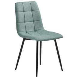 Livetastic Stuhl, Gr&uuml;n, Schwarz, Metall, Textil, F&uuml;llung: Schaumstoff, konisch, 44.5x86x54.5 cm, Esszimmer, St&uuml;hle, Esszimmerst&uuml;hle, Vierfu&szlig;st&uuml;hle
