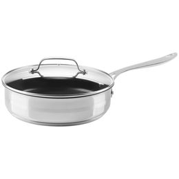 Tefal Schmorpfanne Jamie Oliver Cook Smart, Chrom, Metall, backofengeeignet,backofengeeignet, besonders hoher Rand, antihaftbeschichtet, Kochen, Pfannen, Bratpfannen