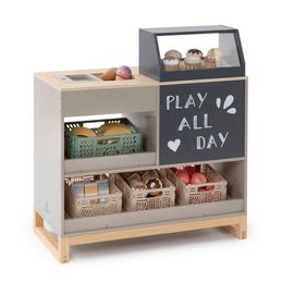 Musterkind Kaufladen Vinca, Natur, Hellgrau, Holz, 30x64x59 cm, unisex, EN 71, CE, FSC 100%, Spielzeug, Kinderspielzeug, Kaufladen & Zubeh&ouml;r
