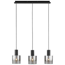 Dieter Knoll Collection Dieter Knoll H&auml;ngeleuchte Alesund, Schwarz, Metall, Glas, 20x120x90 cm, Lampen & Leuchten, Innenbeleuchtung, H&auml;ngelampen, Esstischlampen
