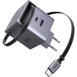 UGREEN Nexode 65W GaN Fast Charger mit einziehbarem Kabel, Ladeger&auml;t