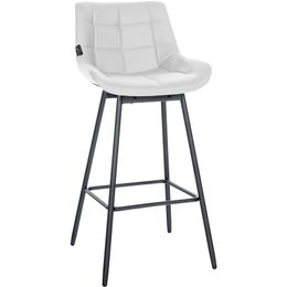 CLP Barhocker mit Lehne Weston, Barstuhl drehbar 180&deg; Schwenkfunktion, Sitz gepolstert, Metallgestell stabil