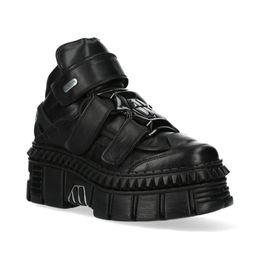 New Rock Metallic-Stiefeletten aus Leder-WALL285-S3