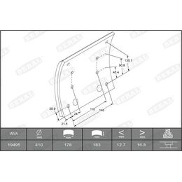 BERAL Bremsbelagsatz, Trommelbremse kbl1949501575 f&uuml;r Mercedes