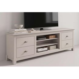 Lowboard OTTO HOME "Rauna", kaschmir, bei, B:200cm H:59cm T:38cm, Massivholz, Sideboards, Lowboard, Kommode, Breite 200 cm, FSC-zertifiziertes Massivholz