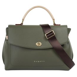 Umh&auml;ngetasche Bugatti "ELLA", Damen, Gr. B/H/T: 35cm x 22cm x 9cm onesize, gr&uuml;n, Kunstfaser, unifarben, Taschen Umh&auml;ngetasche