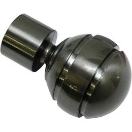 Gardinenstangen-Endst&uuml;ck Gardinia "Kugel", grau (titansilberfarben), B:2cm, Gardinenstangenendst&uuml;cke, Gardinenstangen-Endst&uuml;ck, Serie Einzelprogramm Chicago &Atilde;&tilde; 20 mm