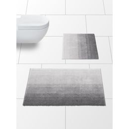 Badematte Dyckhoff Gr. 1, hellgrau, (55cm x 65cm), 1 Stk., Badematten, Badematte