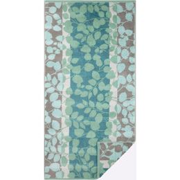 Caw&ouml; Handtuch CAW&Ouml; Gr. 1, kalkmint, gemustert, B:50cm L:100cm, 100% Baumwolle, Handt&uuml;cher