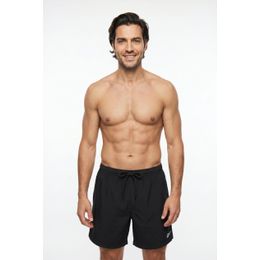 Badeshorts Reebok "Yale", Herren, Gr. XL, N-Gr, schwarz, Microfaser, Polyester, clean, unifarben, Badehosen Badeshorts, mit Kordelzug und elastischem Bund, mit Logo, basic