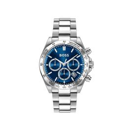 Multifunktionsuhr BOSS "HERO 2.0", silberfarben, Armbanduhren, Herren, Quarzuhr, Armbanduhr, Herrenuhr, Edelstahlarmband, analog, Tag