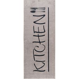 K&uuml;chenl&auml;ufer Sehrazat "Caimas 3040", beige, B:80cm H:6mm L:150cm, Polyester, Teppiche, Bedruckt