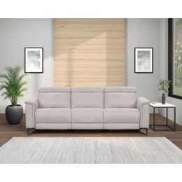 3-Sitzer OTTO HOME "LUND B: 222 cm - OTTO. Verl&auml;ssliche Qualit&auml;t. Mit Relaxfunktion", creme, B:222cm H:97cm T:100cm, Sofas