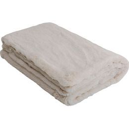 Tagesdecke KARE DESIGN "Wohndecke Mika, Kunstfelldecke, 150x200 cm", beige, B:150cm L:200cm, Polyester, Tagesdecken, flauschig und warm